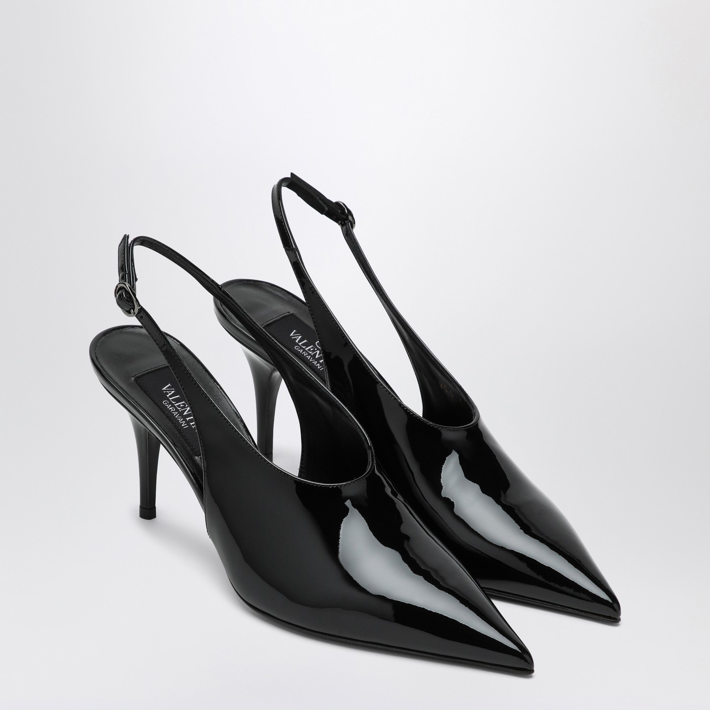 Valentino Garavani Le salon black patent leather slingback | TheDoubleF