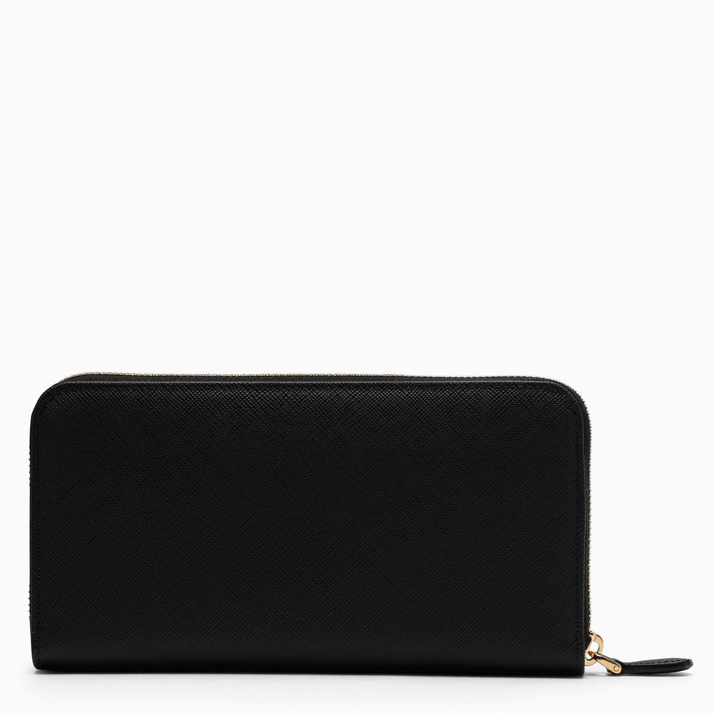 Prada Black and gold zip around wallet | TheDoubleF