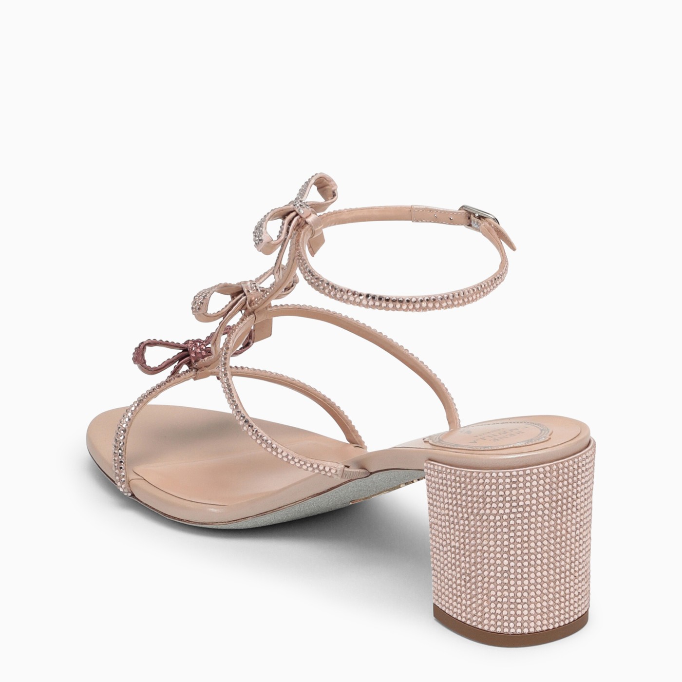 René Caovilla Pink sandal with bows | TheDoubleF