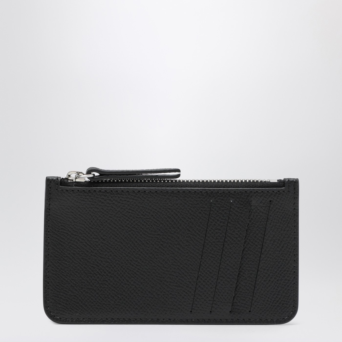 Maison Margiela Black Four Stitches zippered card holder | TheDoubleF