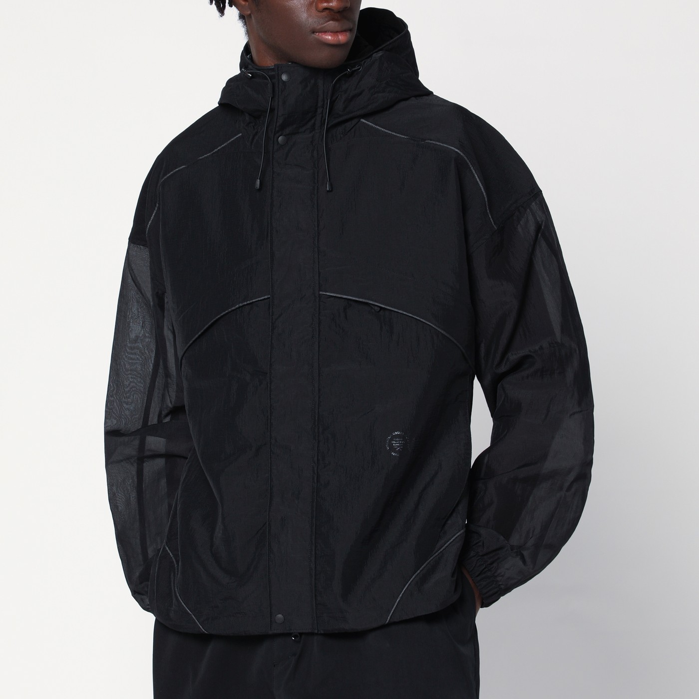 Purple Mountain Observatory Ripstop Mesh zip-up black jacket | TheDoubleF