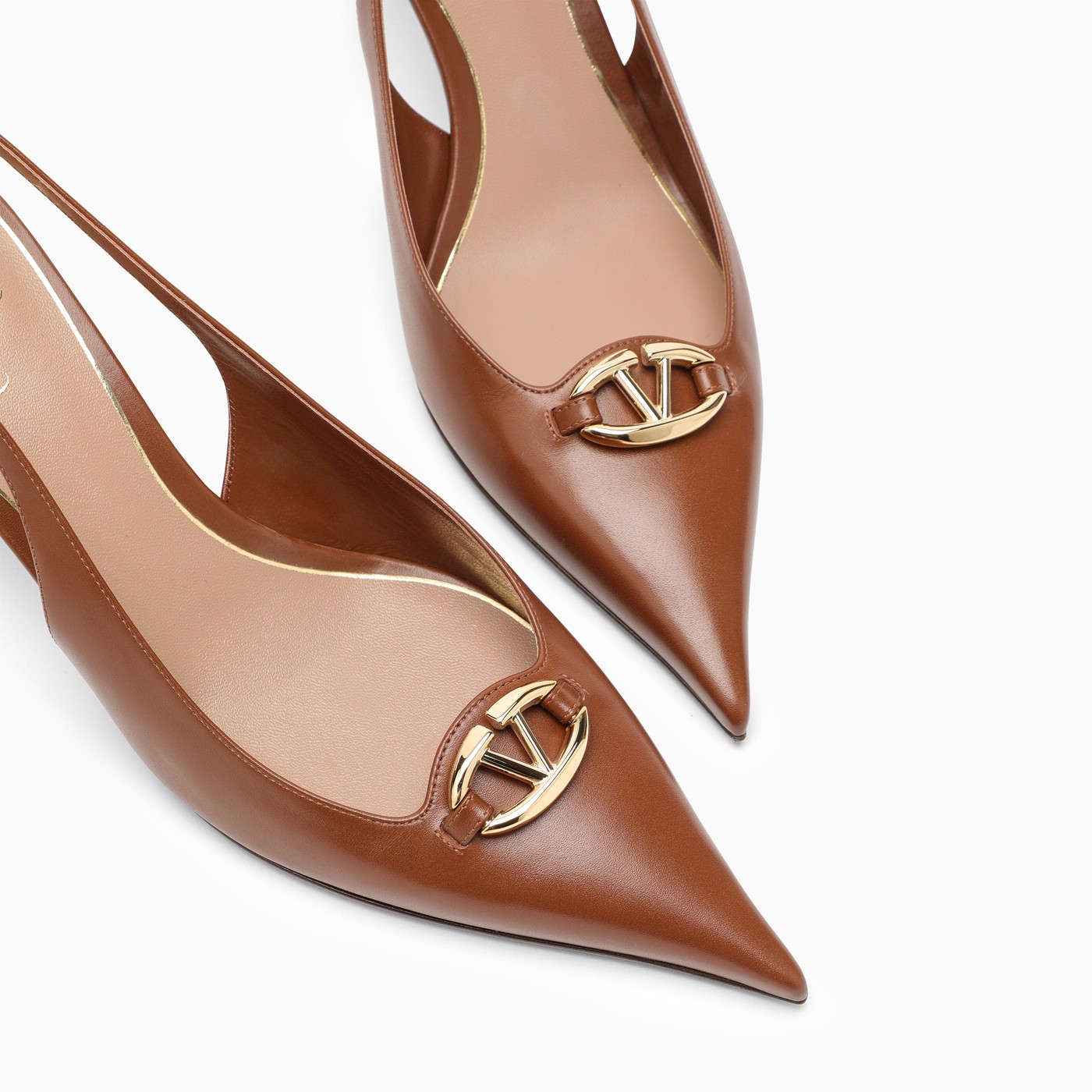 Valentino Garavani Slingback Pumps Vlogo The Bold Edition tobacco ...