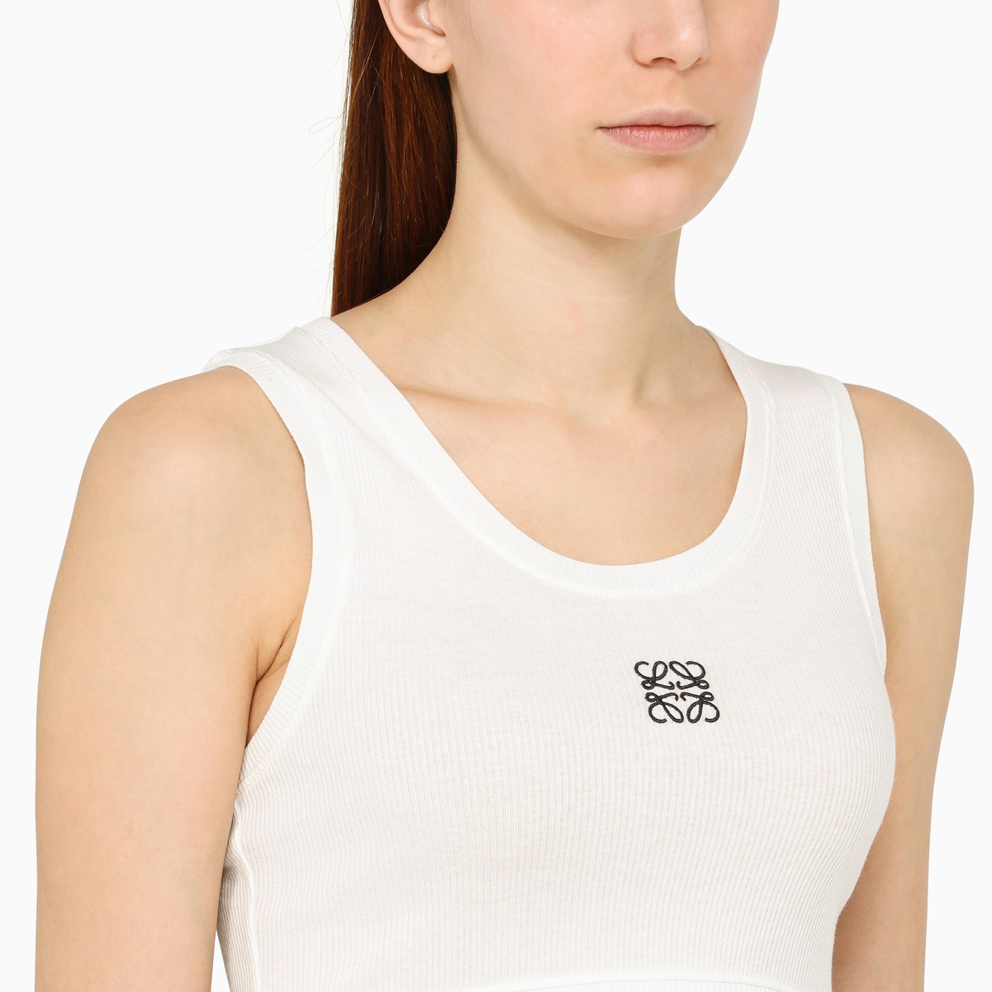 Loewe Débardeur court blanc avec logo | TheDoubleF