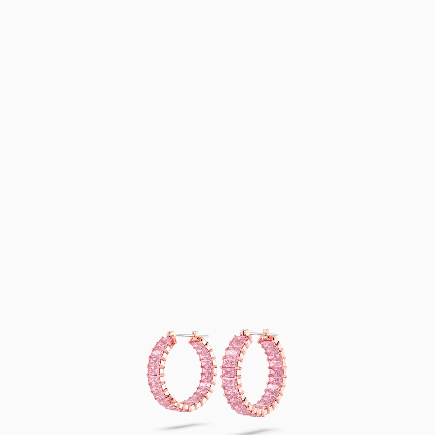 Swarovski Pink Matrix hoop earrings | TheDoubleF