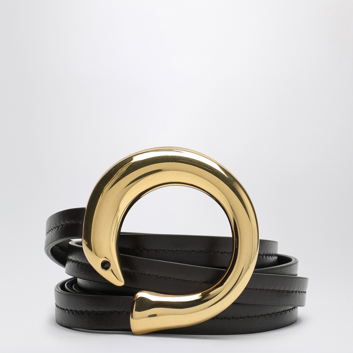 Bottega Veneta Sardine Fondant buckle belt in leather | TheDoubleF