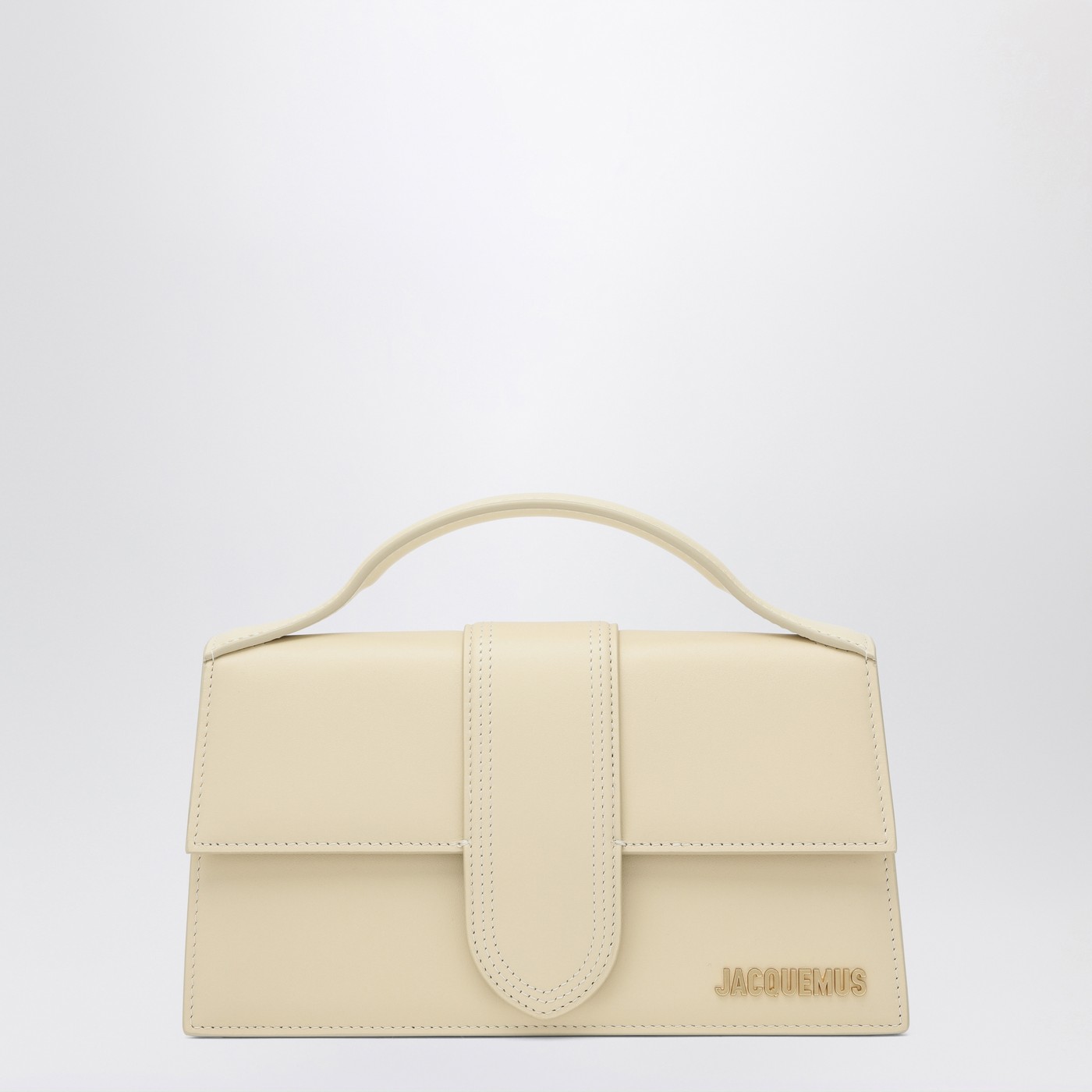 JACQUEMUS Le Grand Bambino bag in ivory leather | TheDoubleF