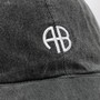 ANINE BING Vintage-effect grey baseball cap | TheDoubleF