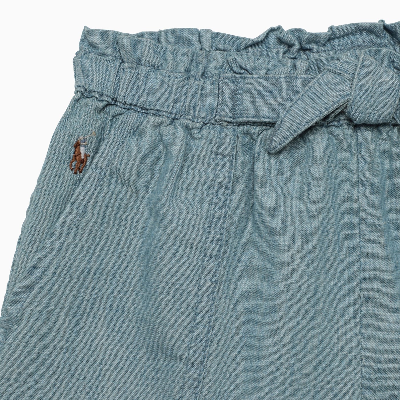 Polo Ralph Lauren Short bleu clair en coton avec logo | TheDoubleF