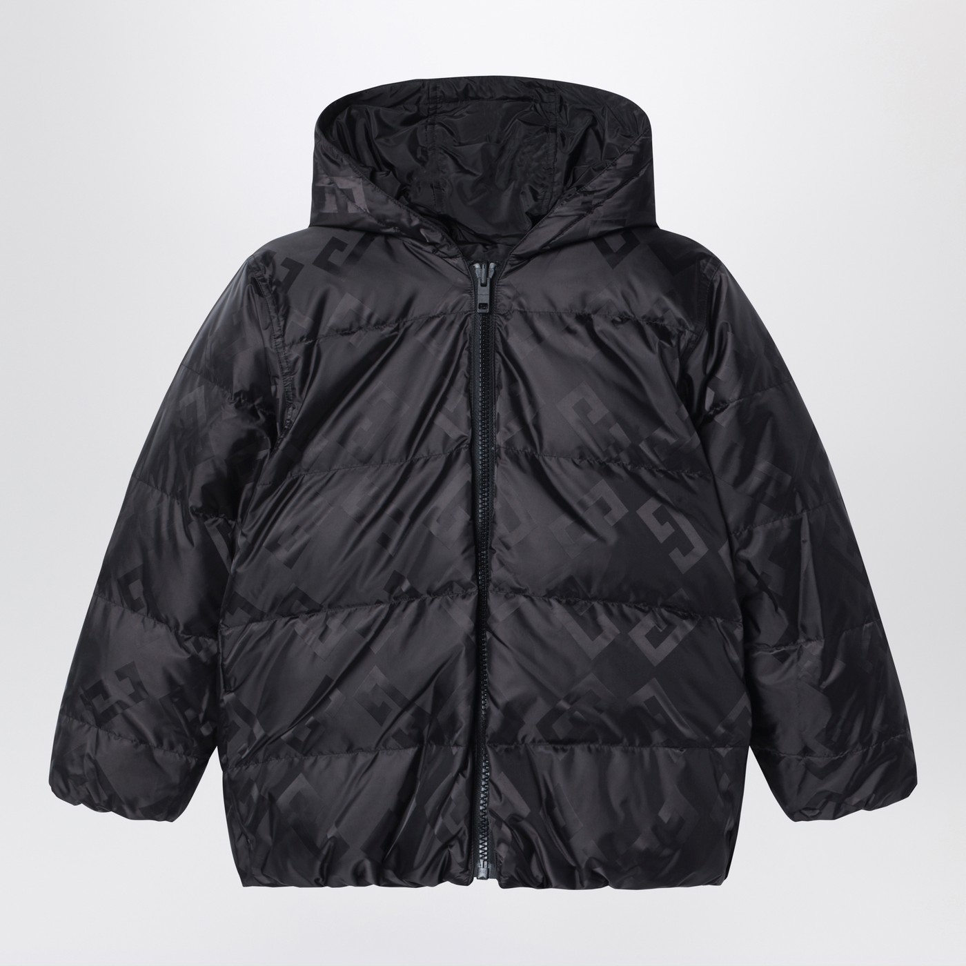 Givenchy Black puffer jacket with G print | TheDoubleF
