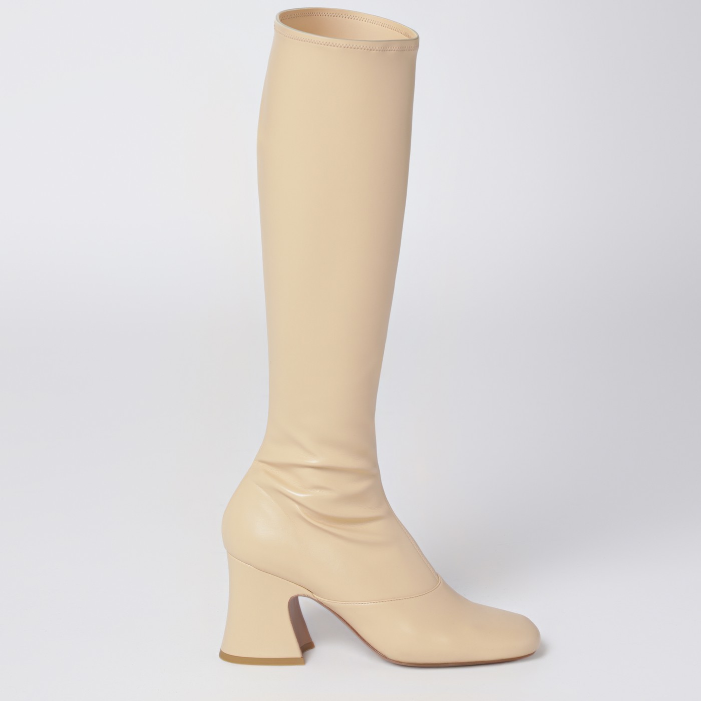 Chloé Stivali beige con tacco Janis | TheDoubleF