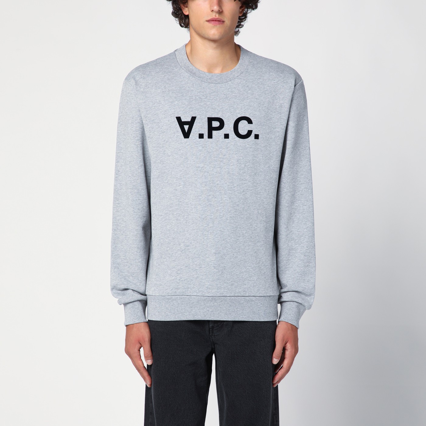 A.P.C. Grey cotton sweatshirt with logo | TheDoubleF