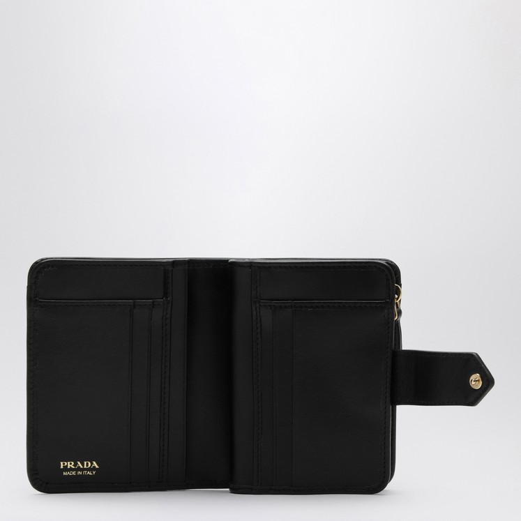 Prada Black and gold zip around wallet | TheDoubleF