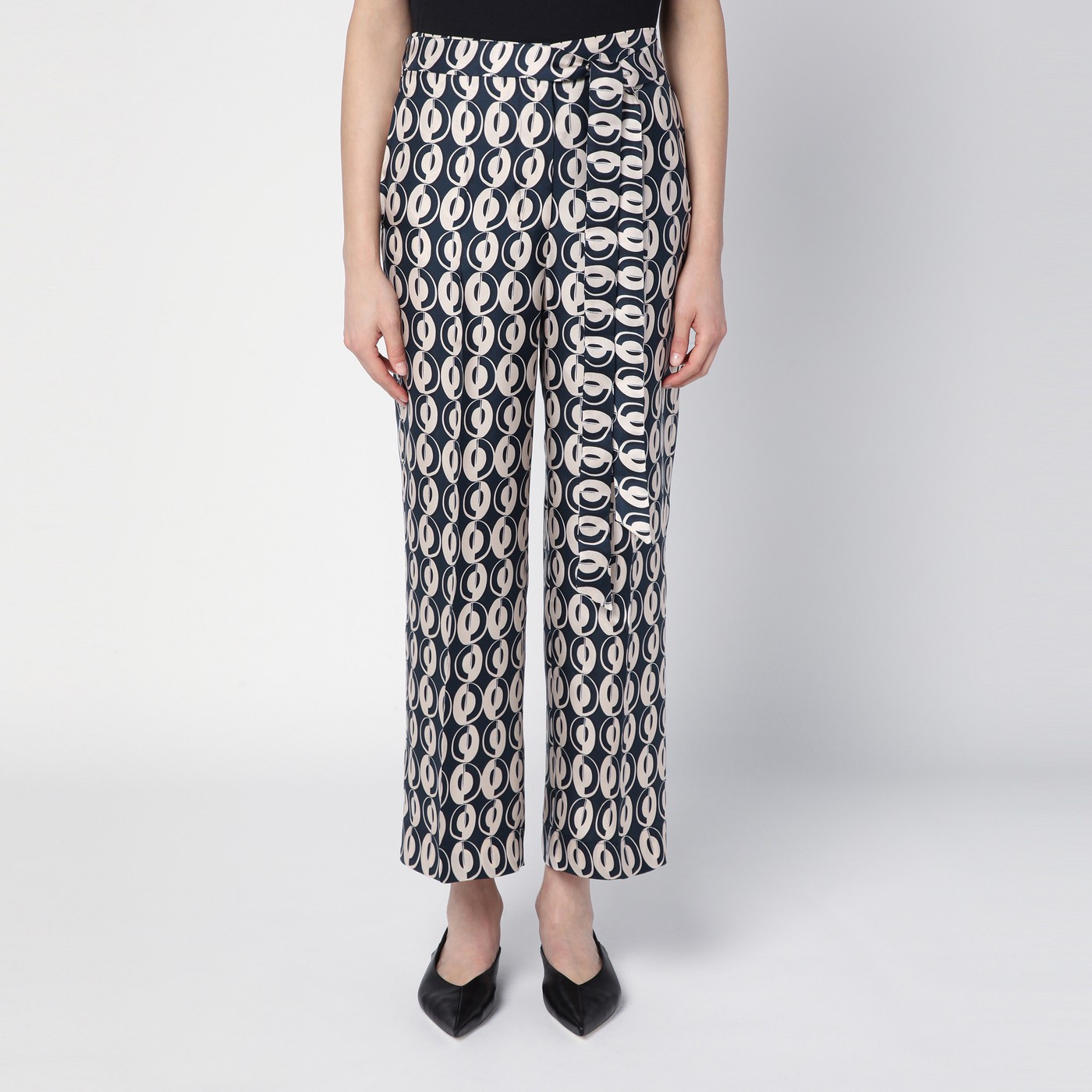 MAX MARA TIMELESS Pantalone con motivo stampato all over in seta ...