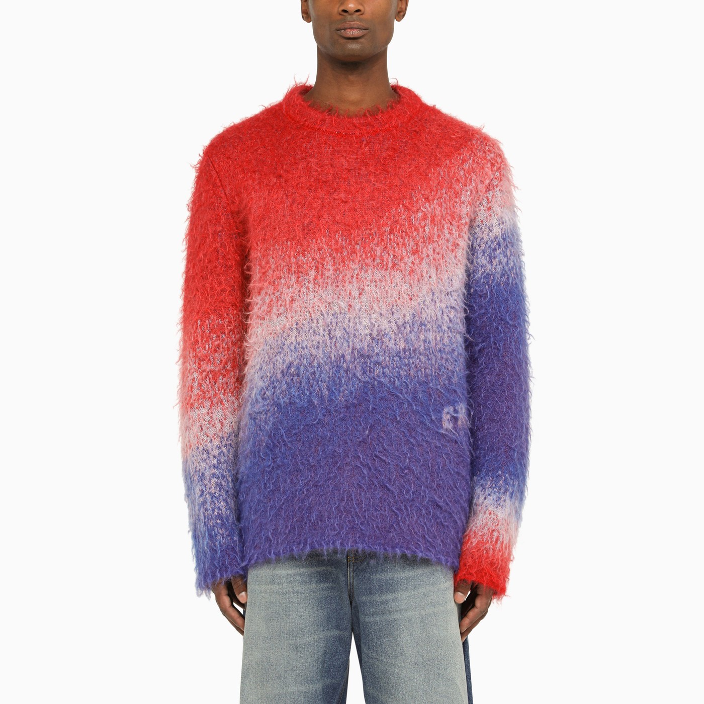 ERL Blue/red shaded crew-neck jumper | TheDoubleF