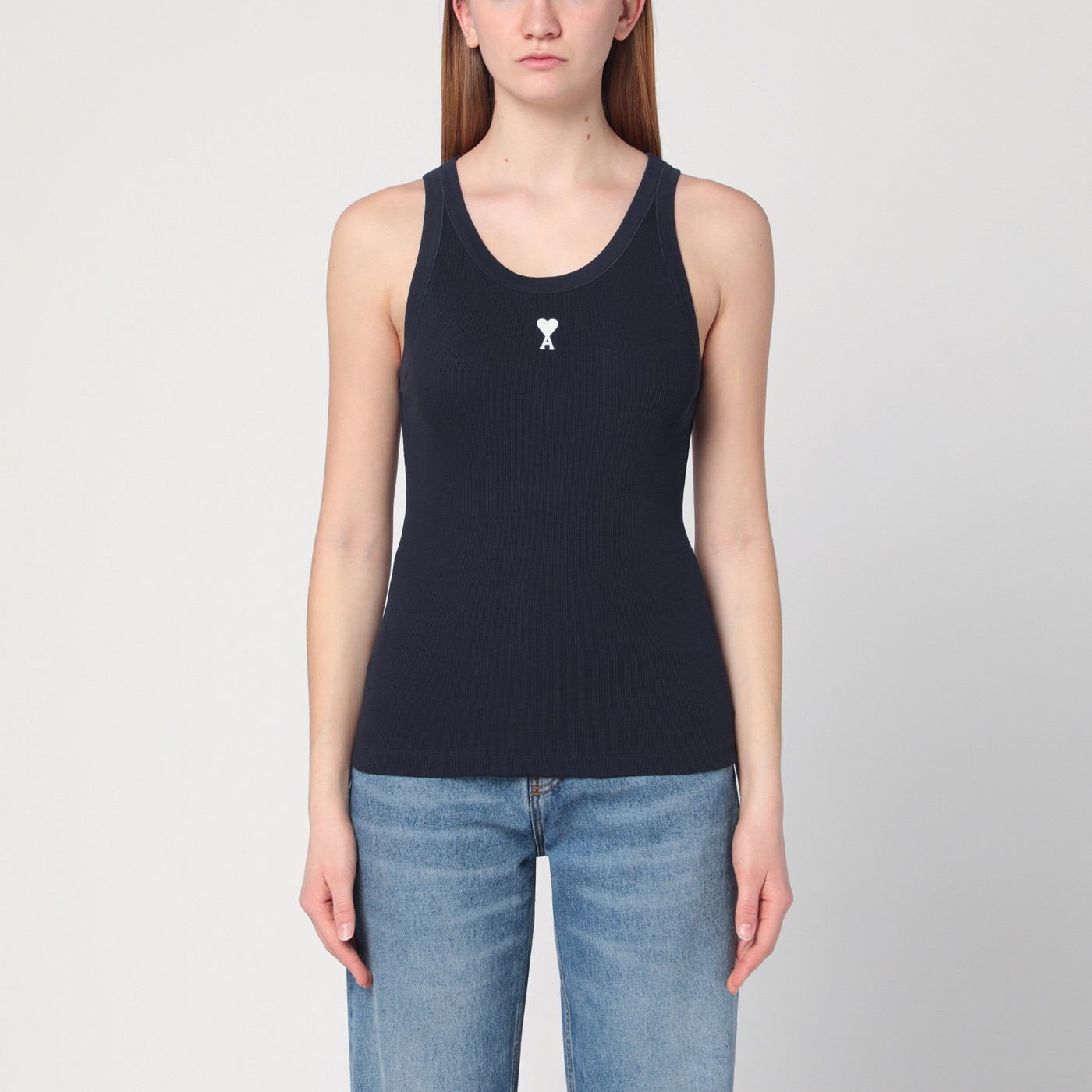 Ami Paris Tank top Ami de Coeur midnight blue | TheDoubleF
