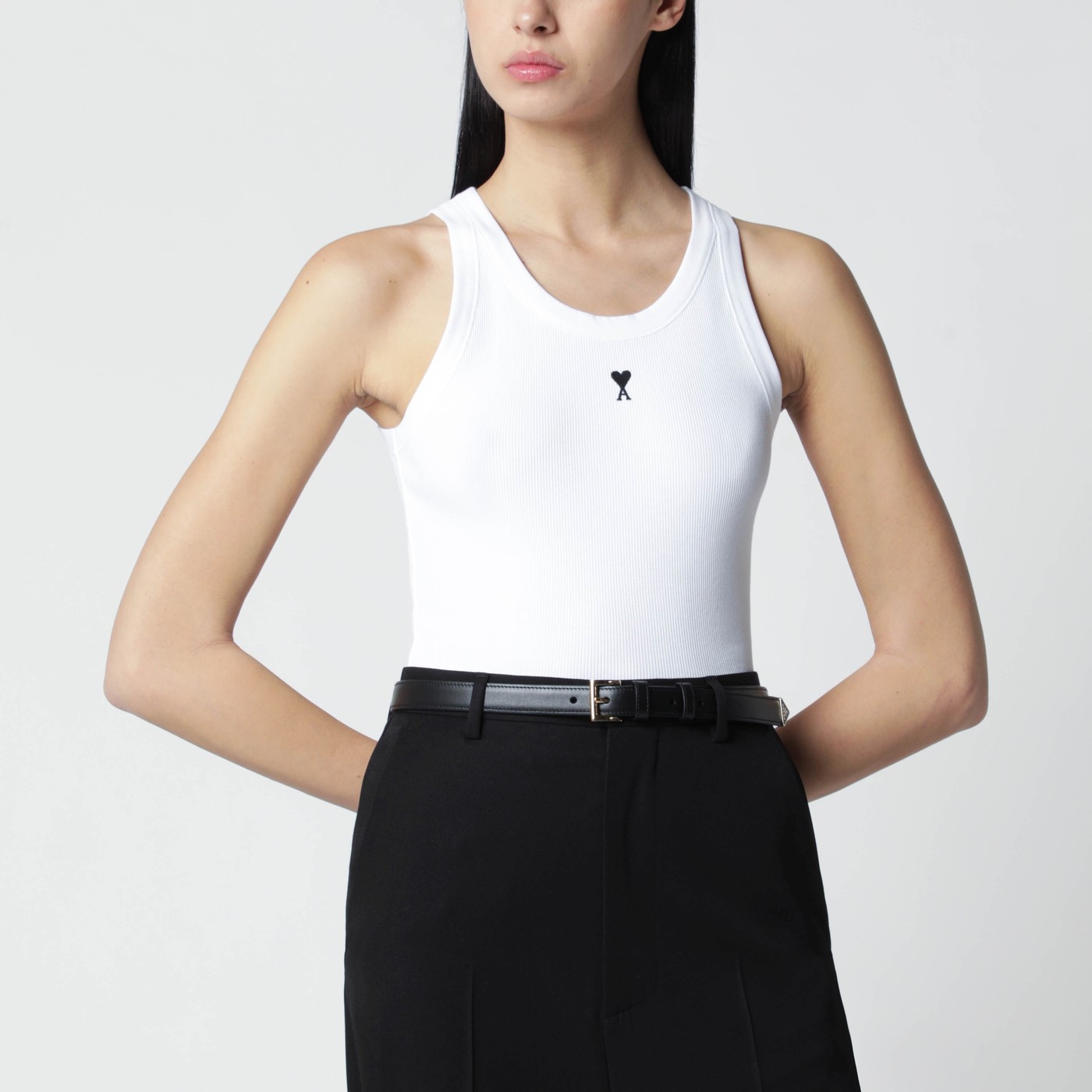 Ami Paris Débardeur Ami De Coeur blanc | TheDoubleF