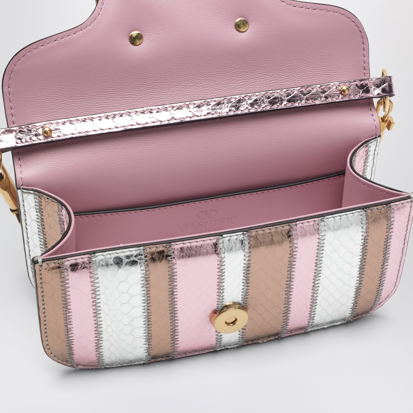 Valentino Petit sac porté épaule Locò en cuir d’élaphe laminé ...