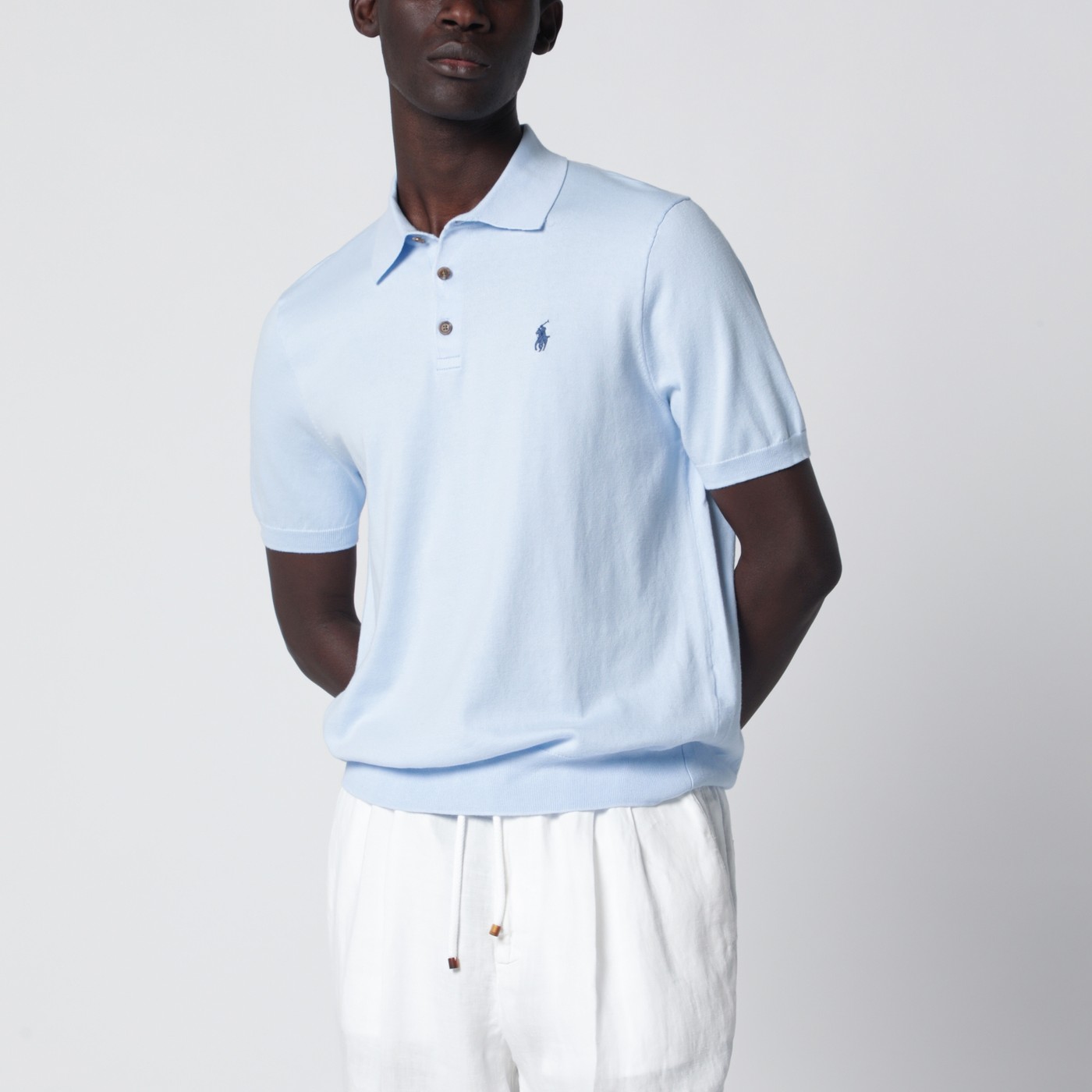 Polo Ralph Lauren Polo en maille de coton bleu clair | TheDoubleF