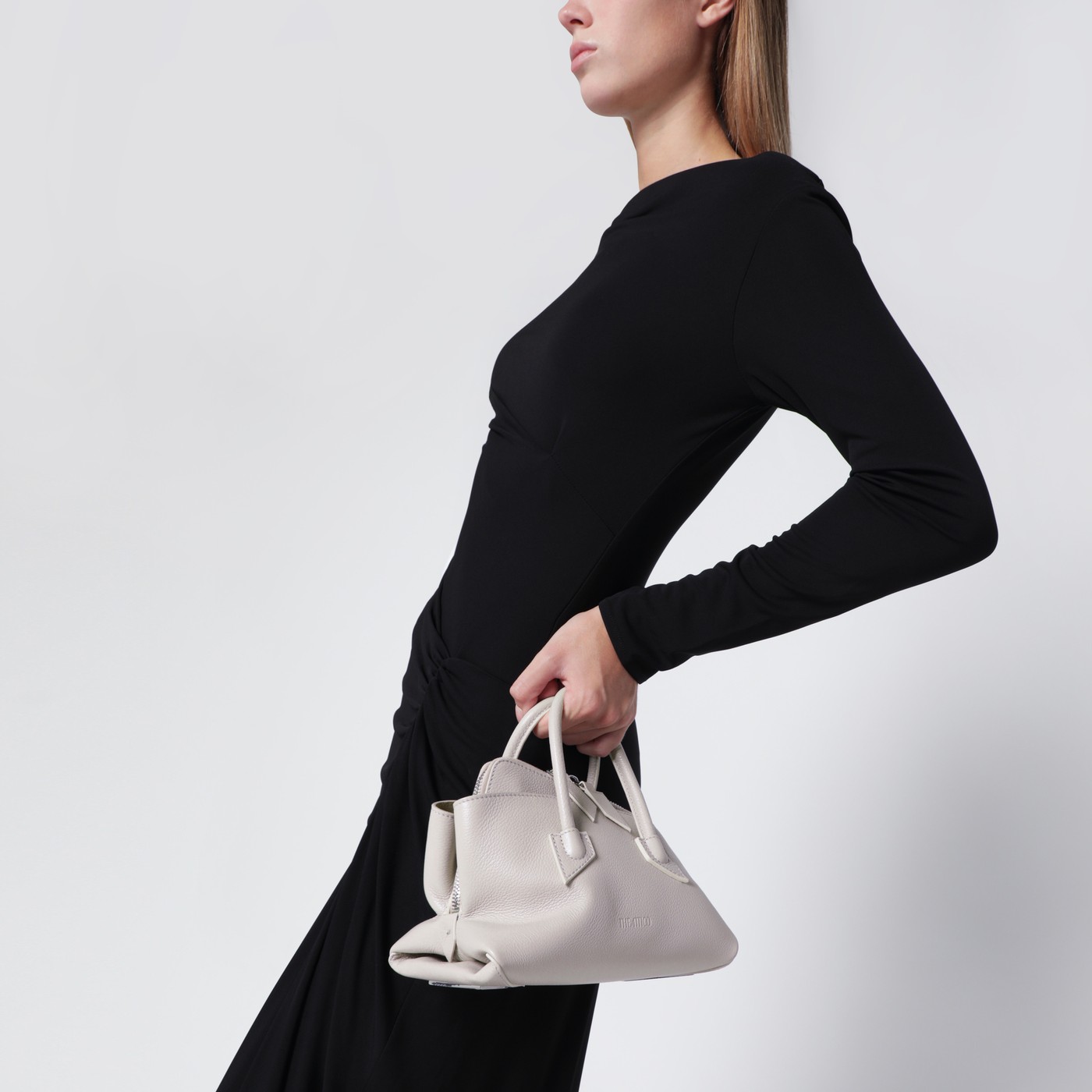 The Attico Light Mauve grain leather La Passeggiata Mini bag | TheDoubleF