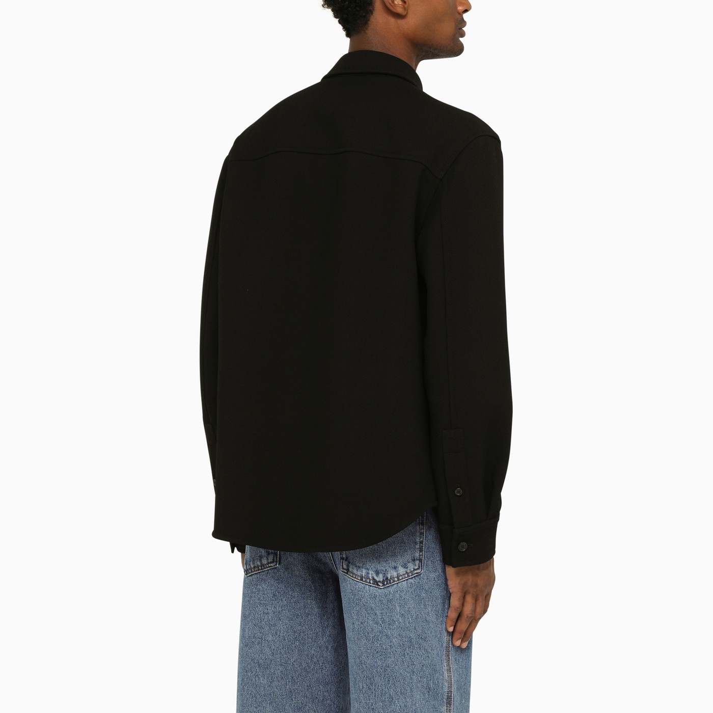 Loewe Black wool shirt with Anagram | TheDoubleF
