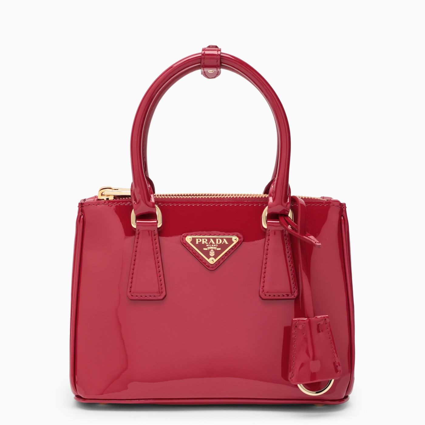 Prada Mini Galleria bag in cherry patent leather | TheDoubleF