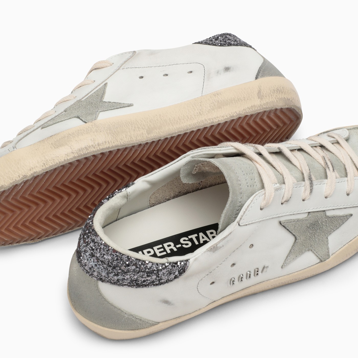 Golden Goose Deluxe Brand Super-Star white/ice/grey trainer | TheDoubleF