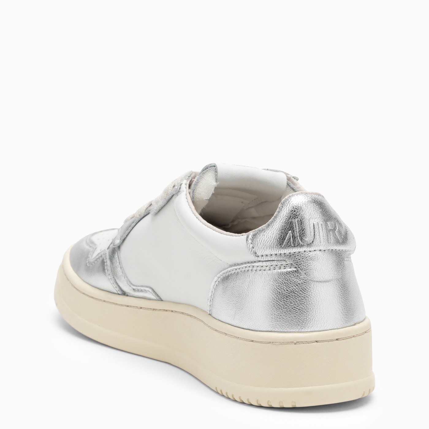 AUTRY Medalist white/silver leather trainer | TheDoubleF