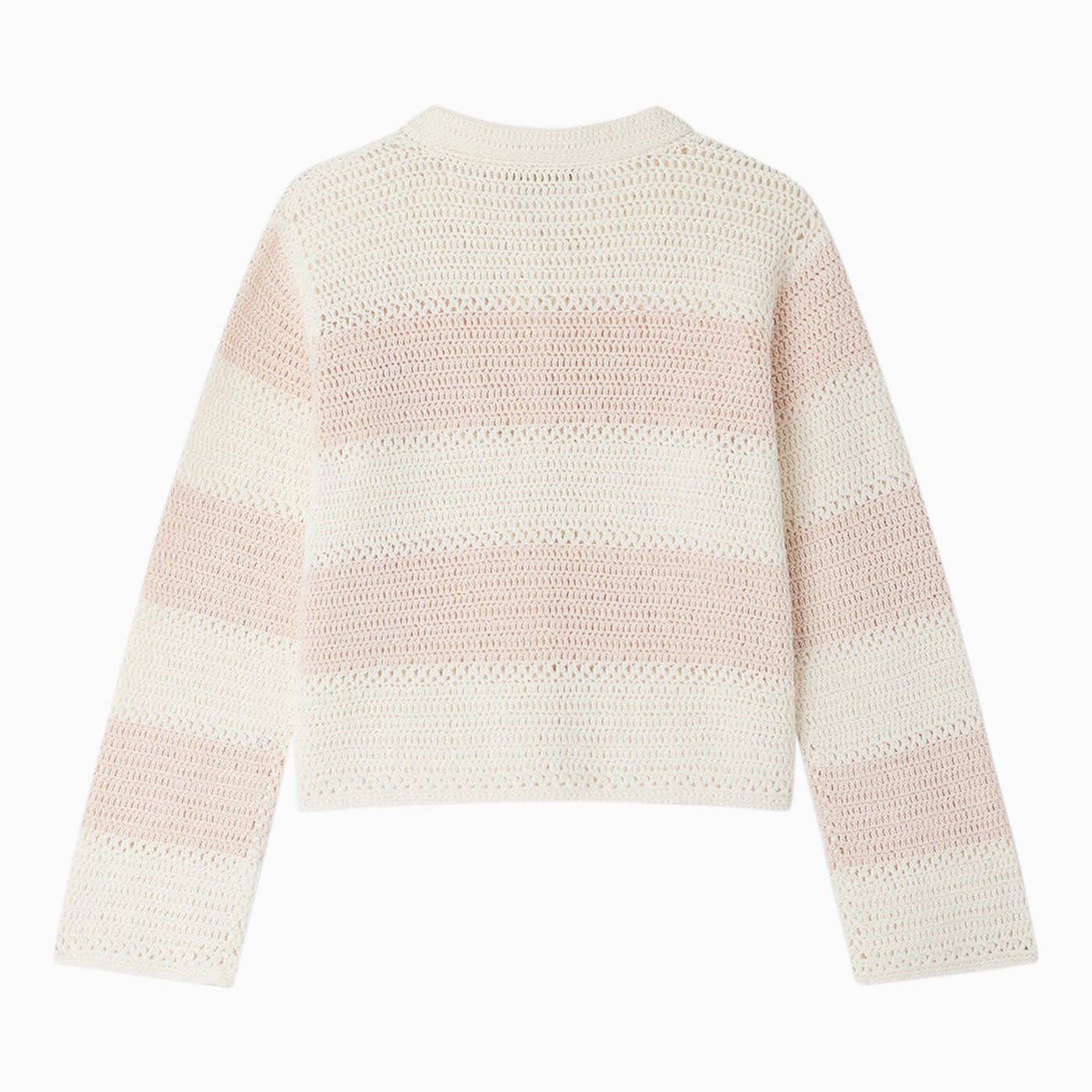 Bonpoint Faro powder pink striped cotton cardigan | TheDoubleF