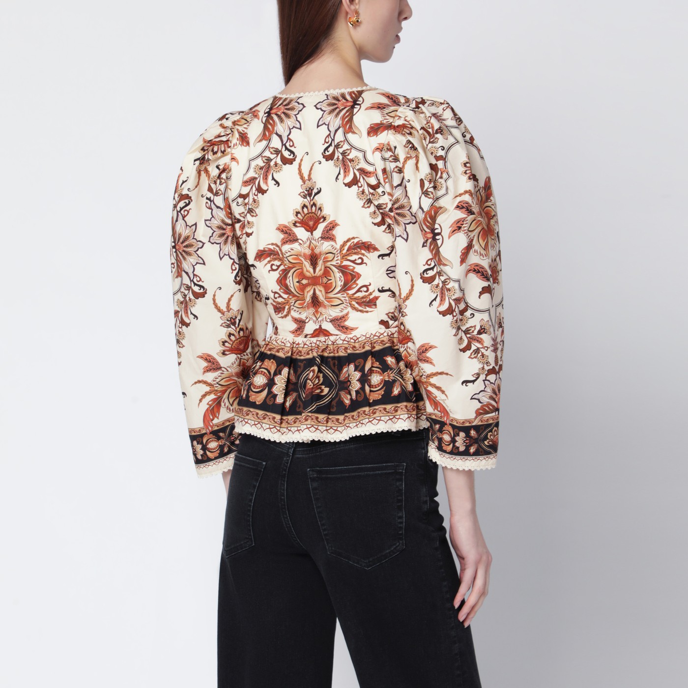 FARM Rio Sand “Majestic Garden Lace” blouse | TheDoubleF