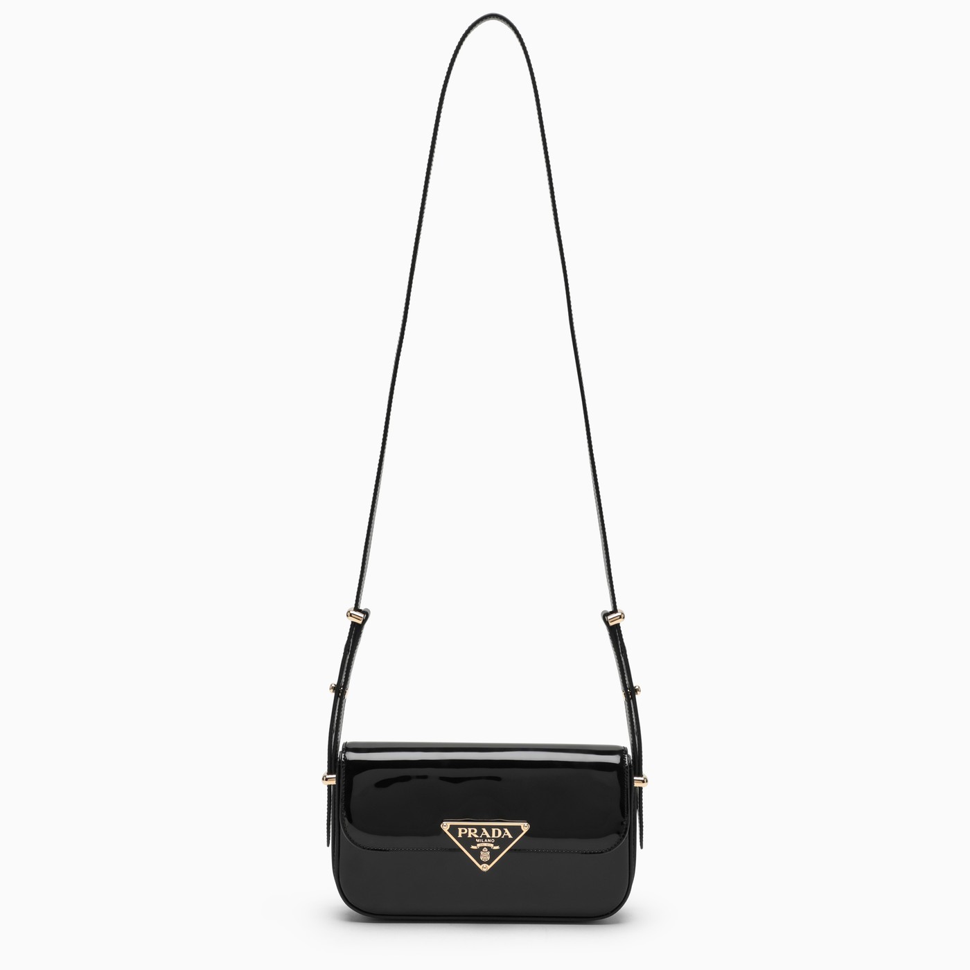 Prada Black patent leather shoulder bag | TheDoubleF