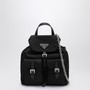 Prada Mini black Re-Nylon backpack with logo | TheDoubleF