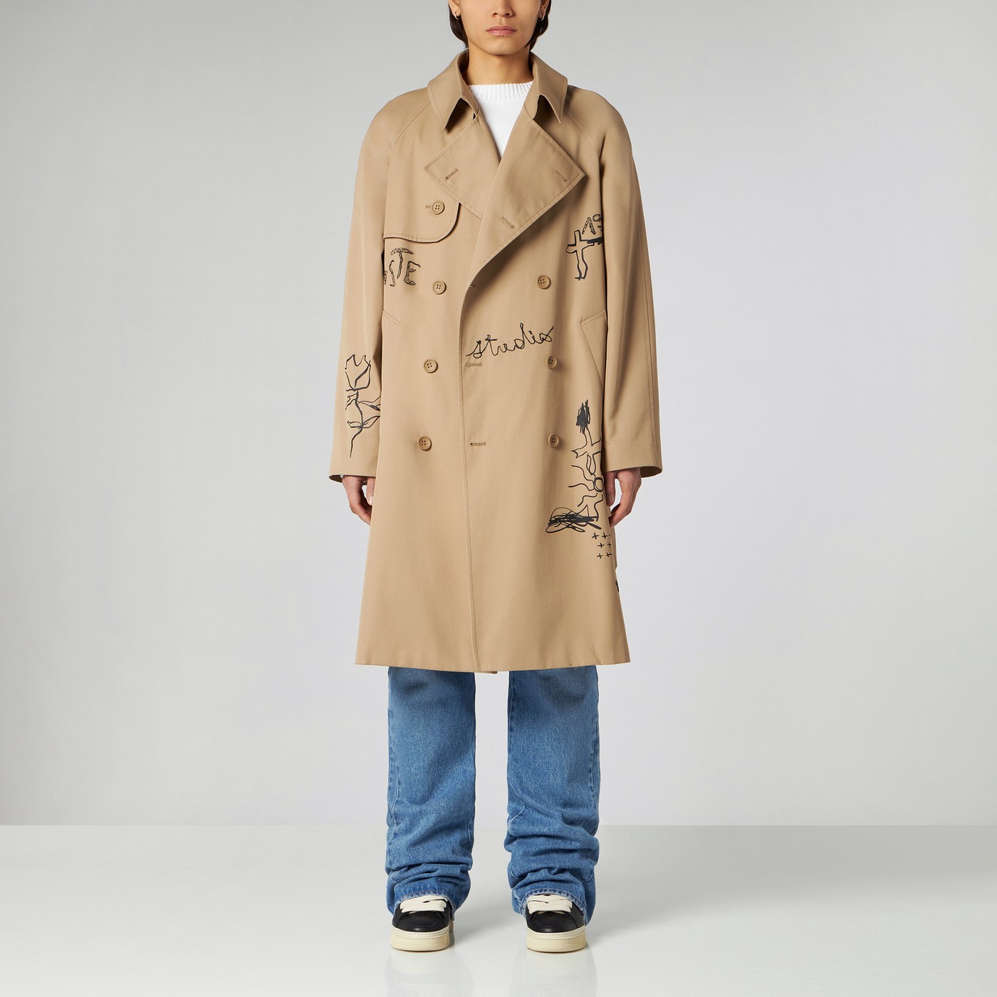 1989 STUDIO Embroidered Trench Scribble | TheDoubleF