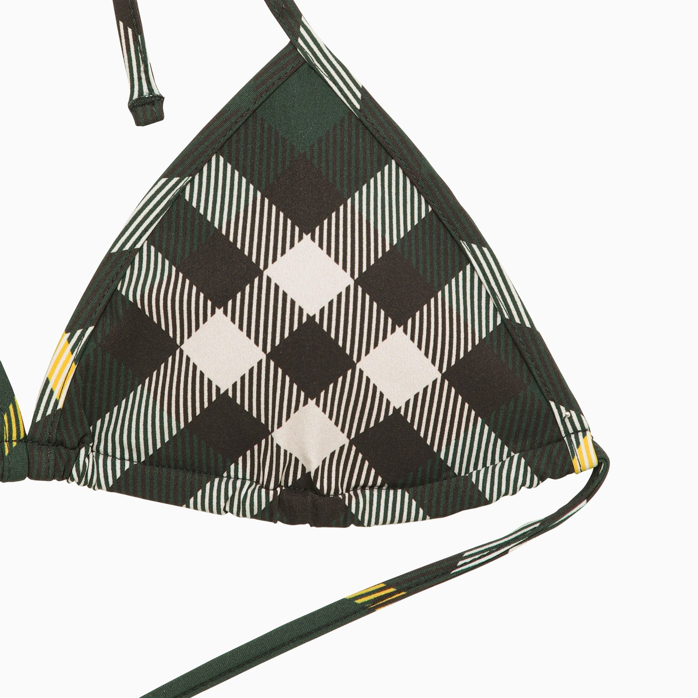 Burberry Check pattern dark green bikini bra | TheDoubleF