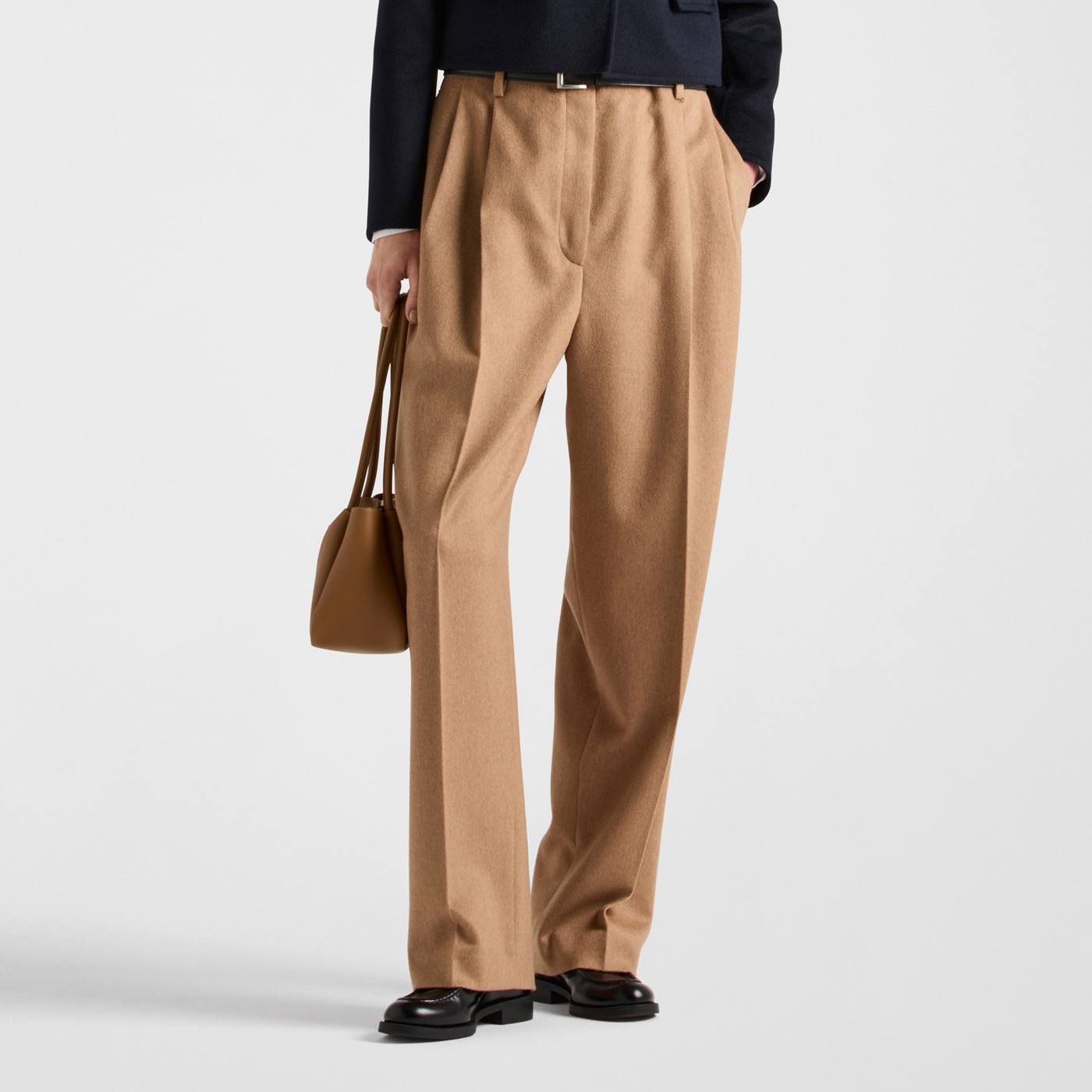 Prada Camel pants with pleats | TheDoubleF