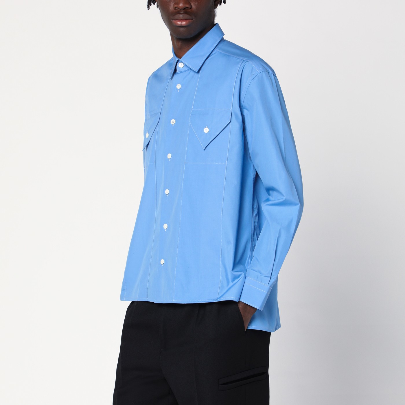 NAMACHEKO Light blue cotton shirt | TheDoubleF
