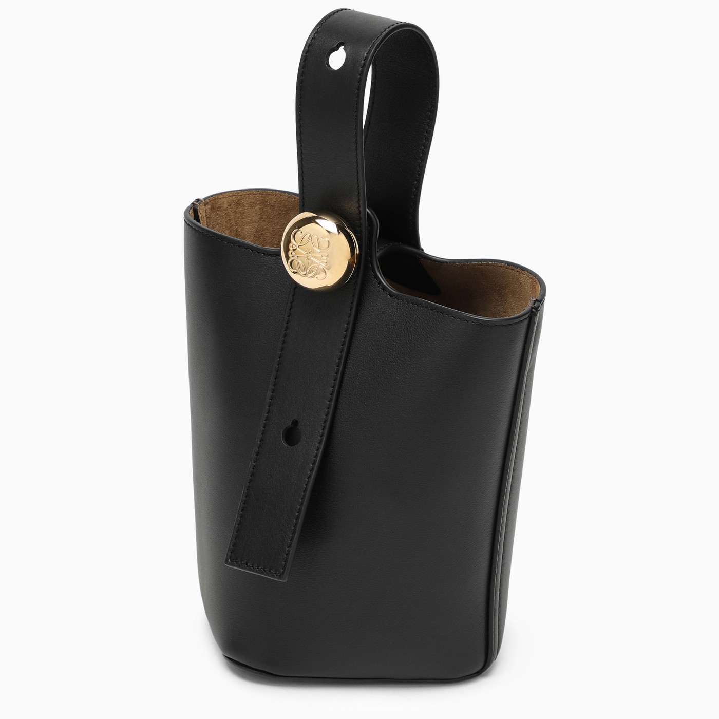 Loewe Black calfskin mini Pebble Bucket bag | TheDoubleF