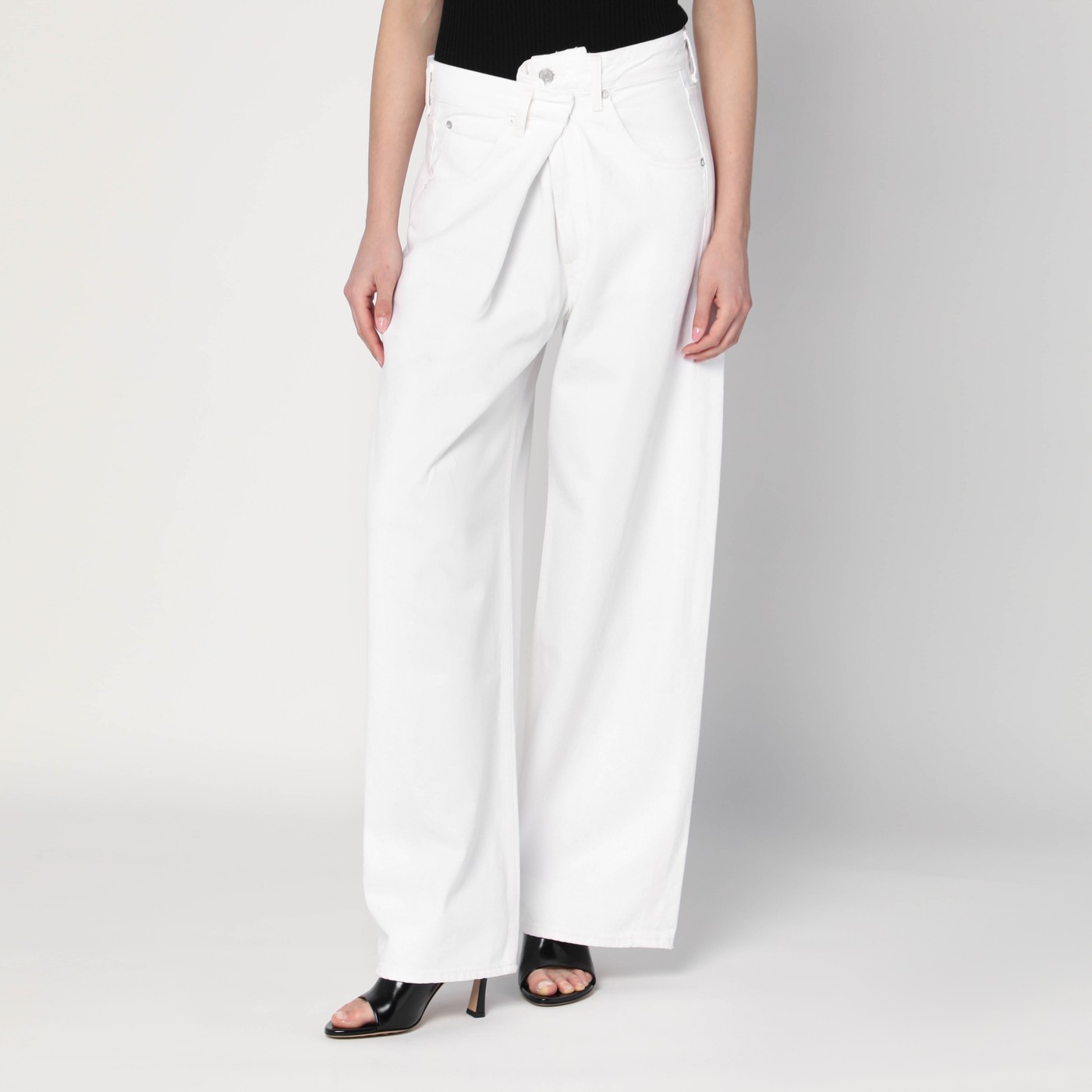 AGOLDE Wide Vana Fold white jeans | TheDoubleF