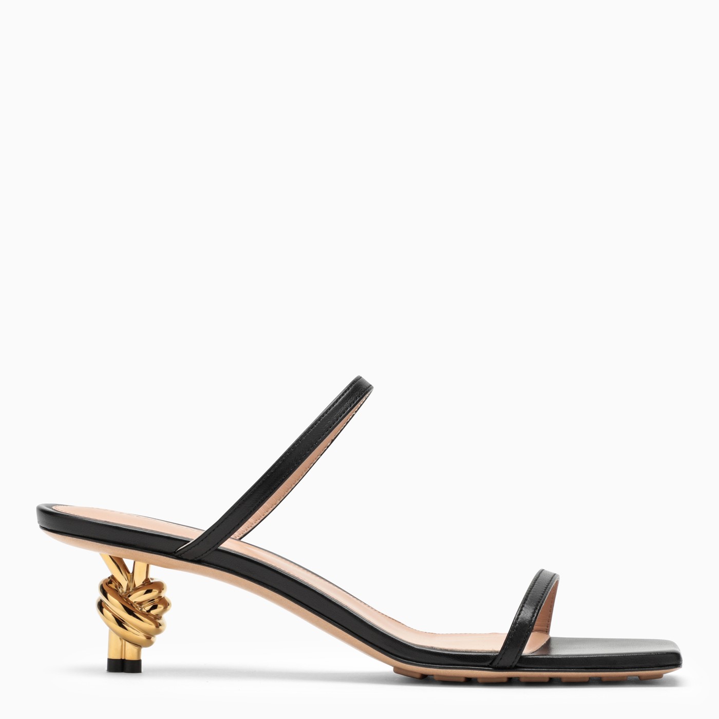 Bottega Veneta Black Mule Knot sandals | TheDoubleF