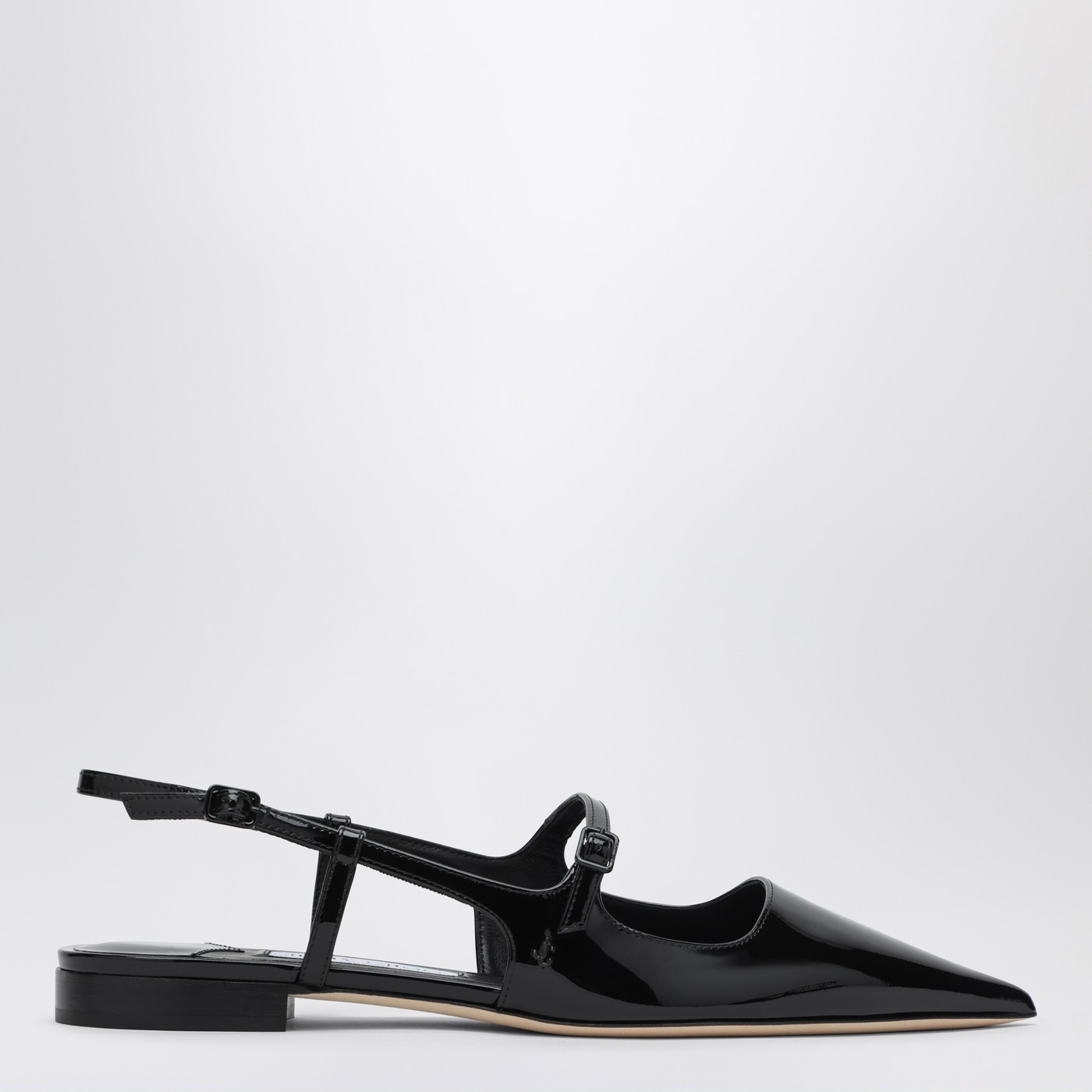 Jimmy Choo Black patent leather Didi Flat shoes | TheDoubleF