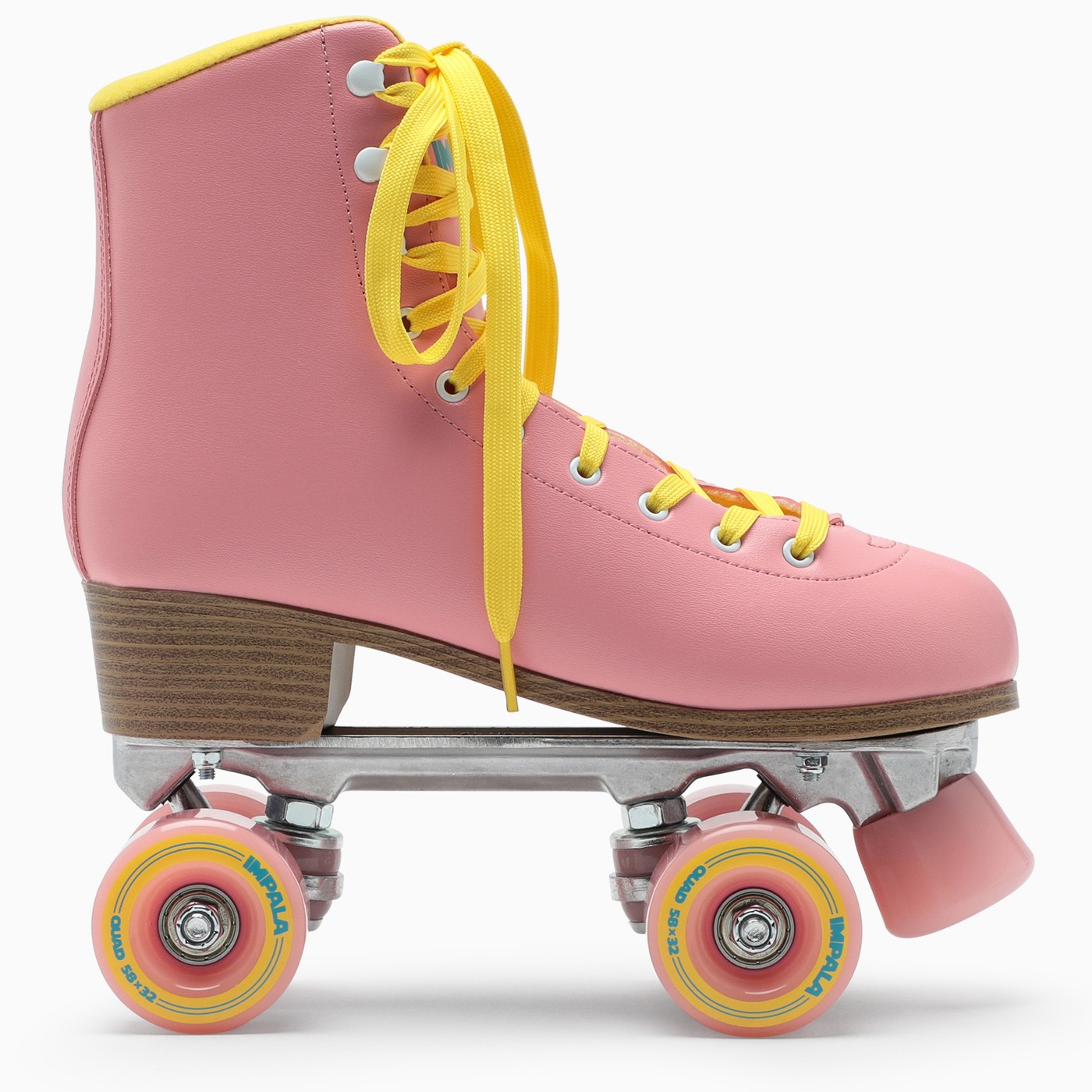 Impala Skate Pink/yellow Aqua roller skates | TheDoubleF
