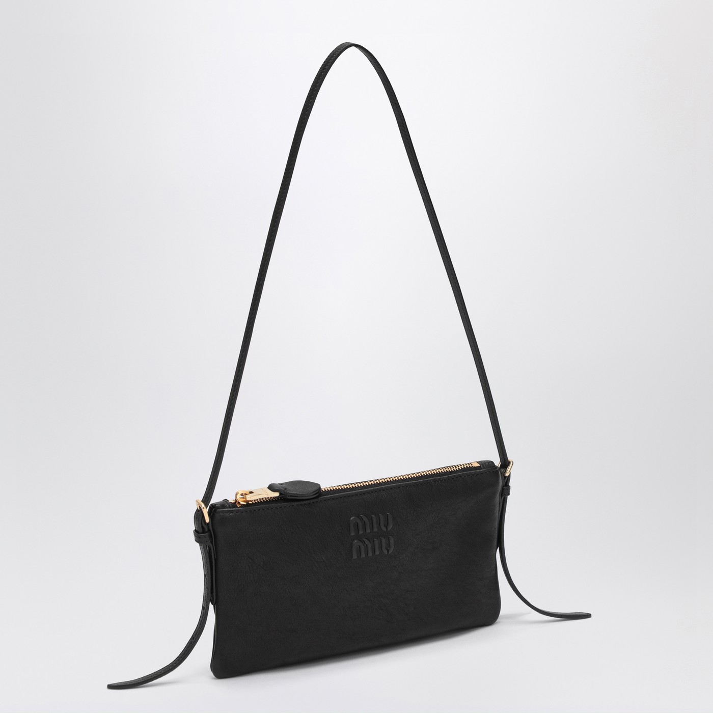 Miu Miu Mini Pouch nera in nappa | TheDoubleF