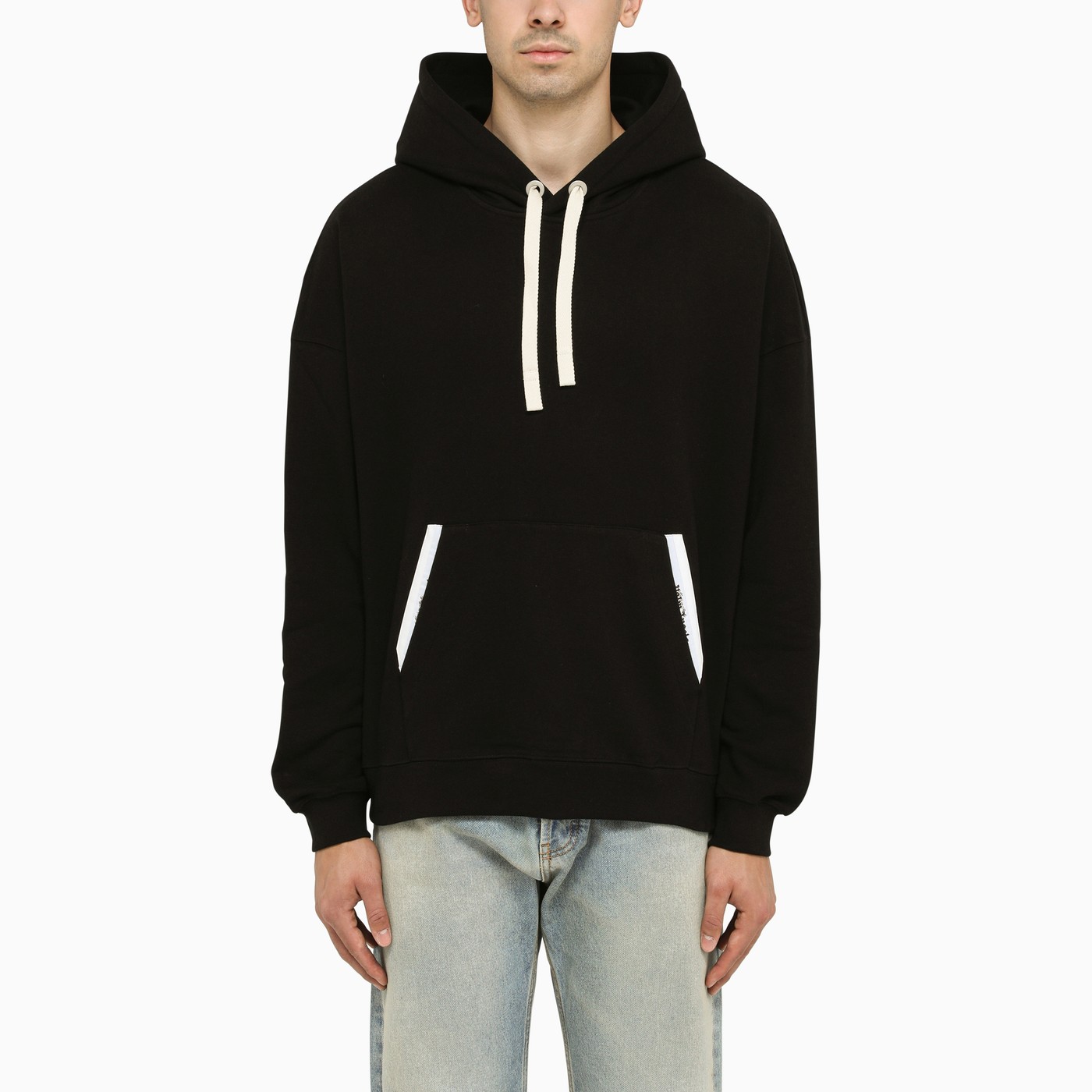 Palm Angels Black hoodie withe pockets | TheDoubleF