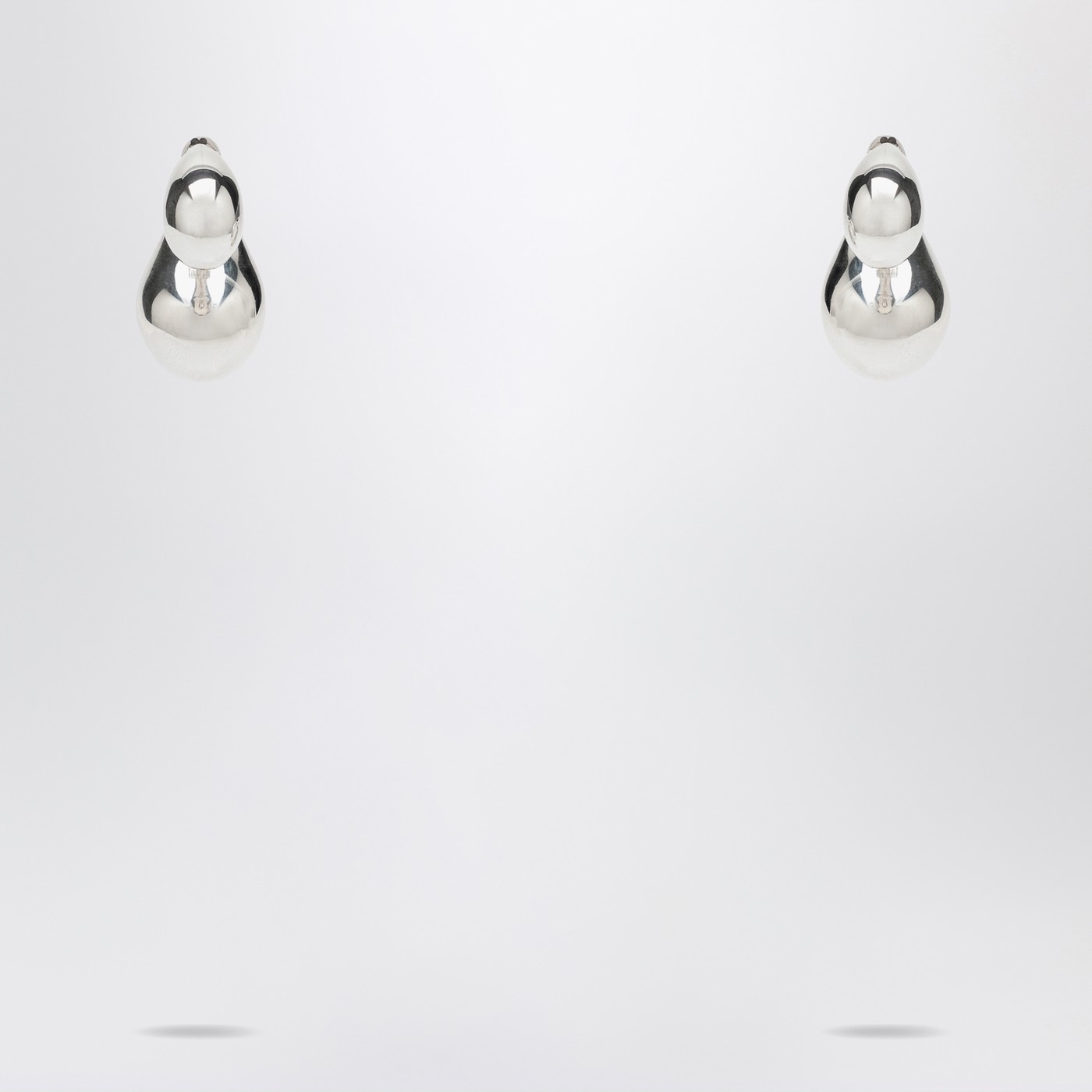 Bottega Veneta Silberne Ohrringe Drop mit doppelter Tropfenform | TheDoubleF