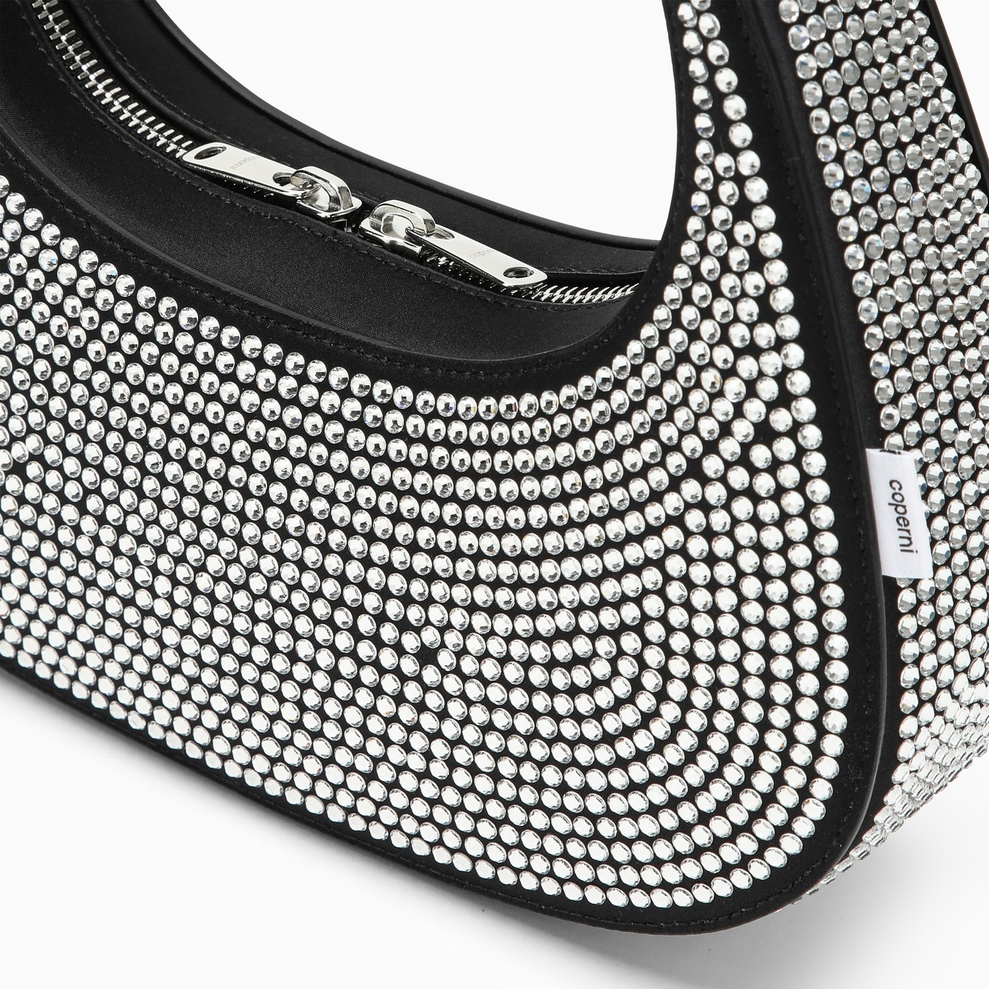 COPERNI Black Swipe Bag with crystals in leather | TheDoubleF