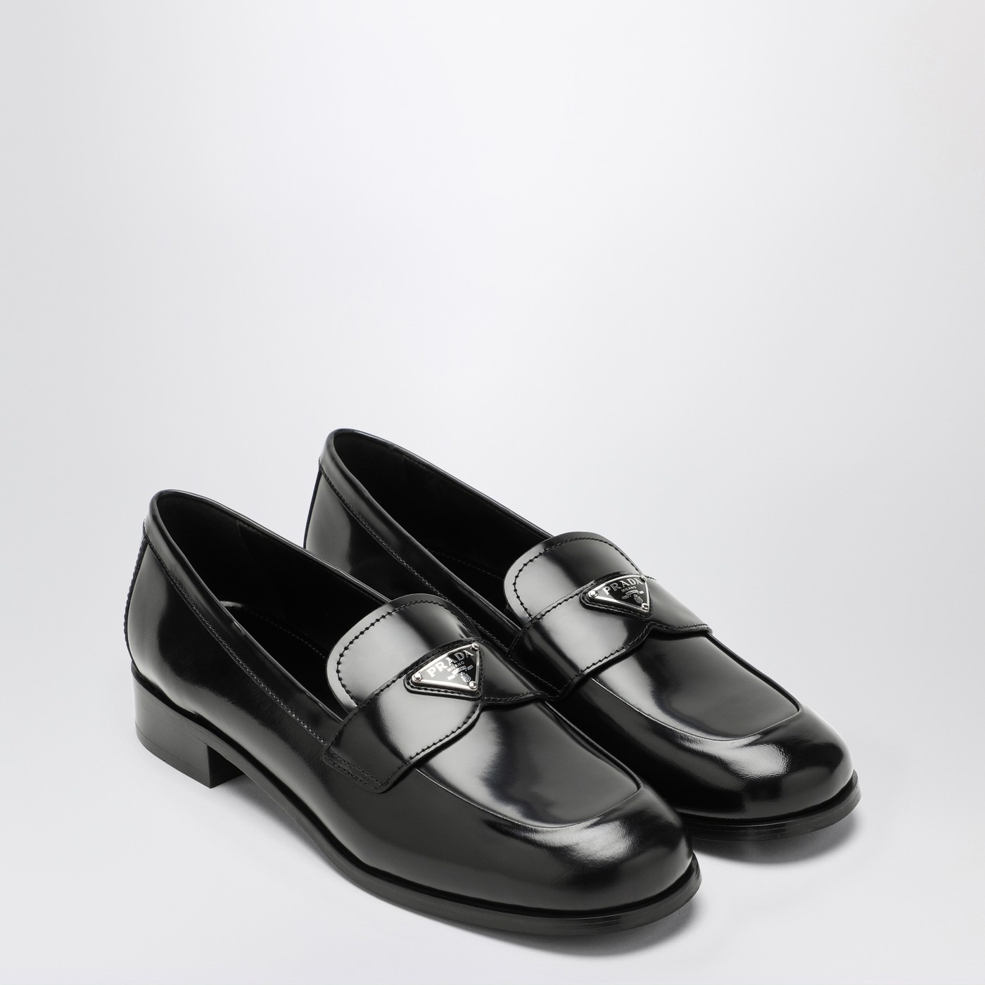 Prada Black brushed leather loafer | TheDoubleF