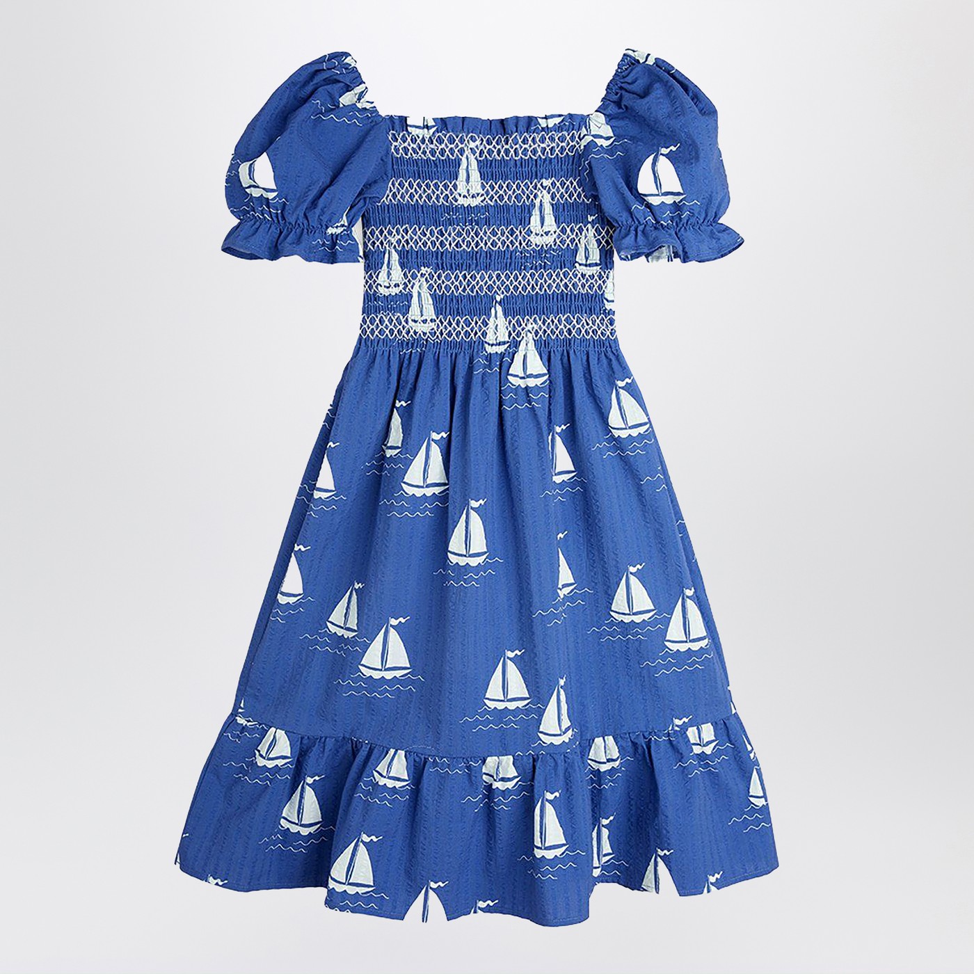 Mini Rodini Blue dress with sailboats | TheDoubleF