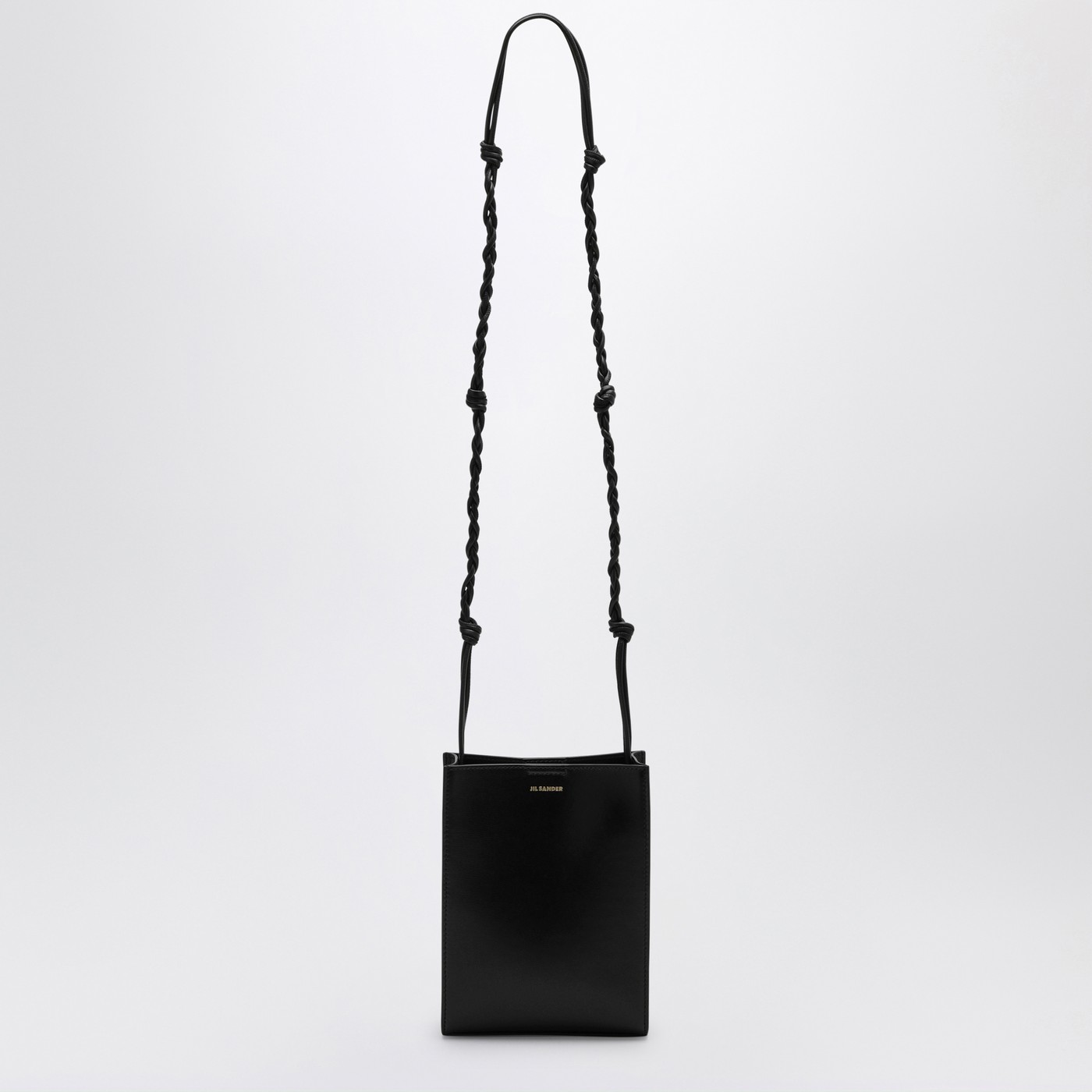Jil Sander Borsa Tangle nera a tracolla in pelle | TheDoubleF
