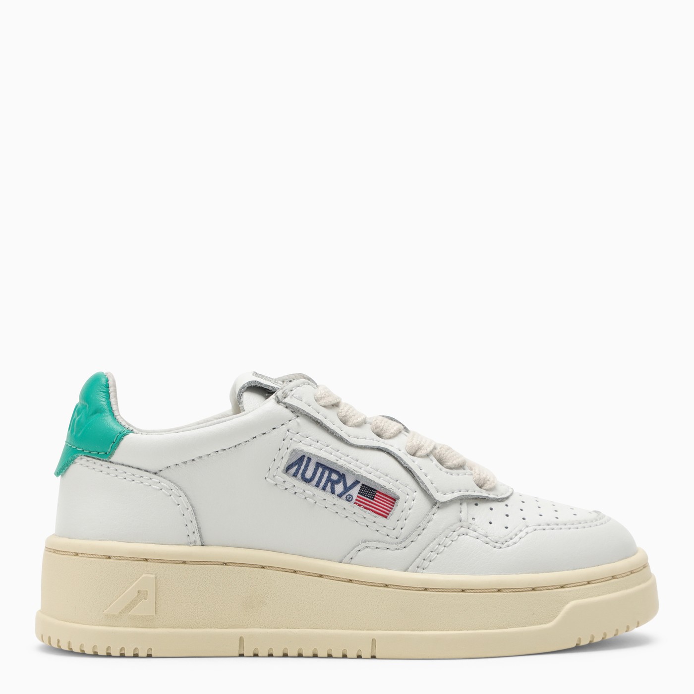 AUTRY Medalist white/emerald green pow trainer | TheDoubleF
