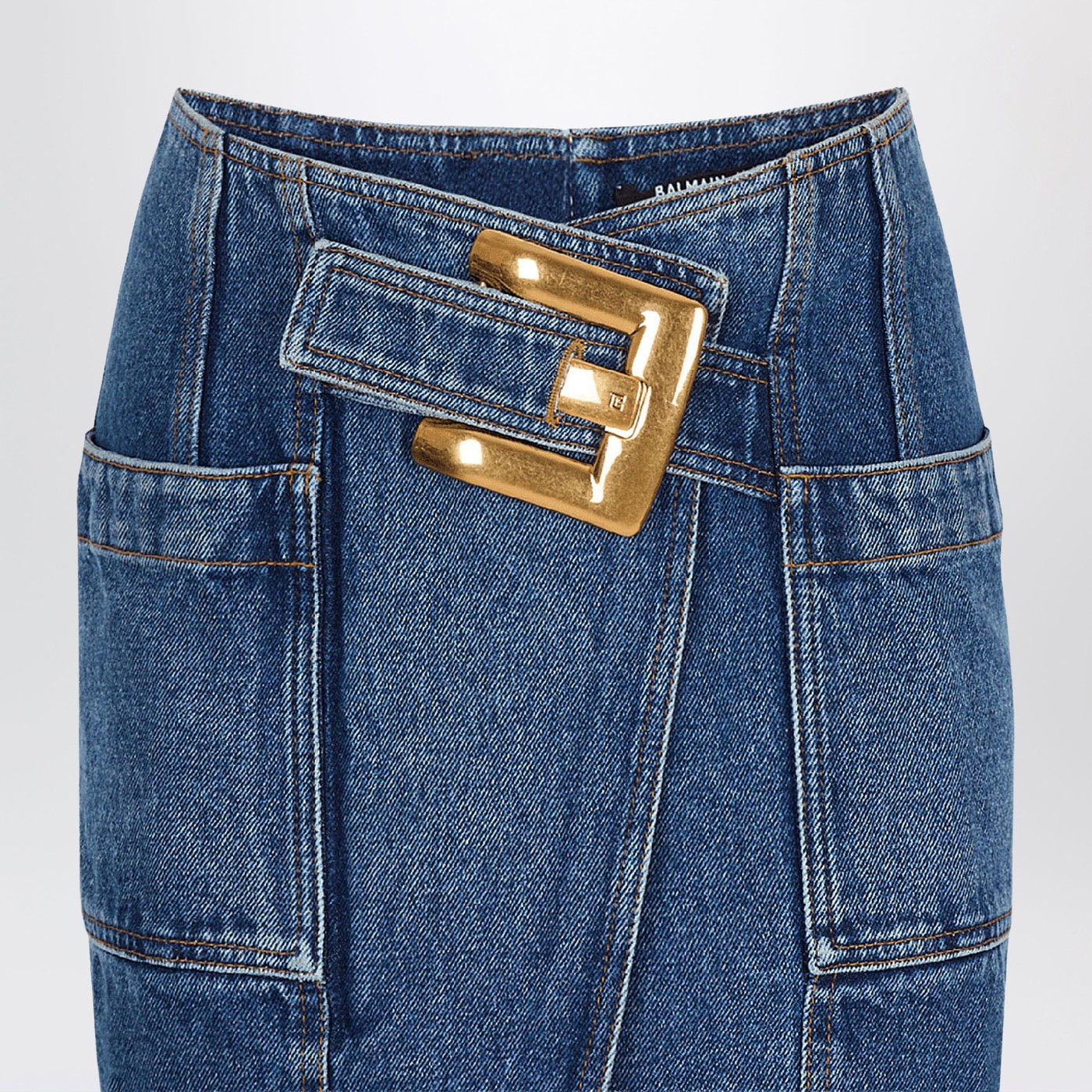 Balmain Denim skirt with belt | TheDoubleF