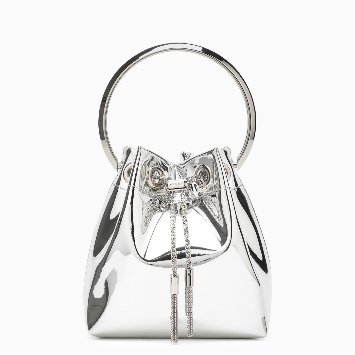 Jimmy Choo Bon Bon silver bucket | TheDoubleF